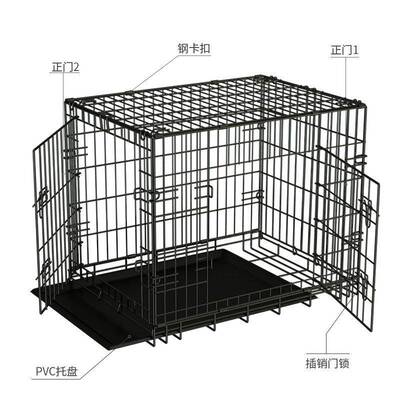 Dog Cage, Pet Cage, Folding Wire Cage, Cat Cage, Thickened L