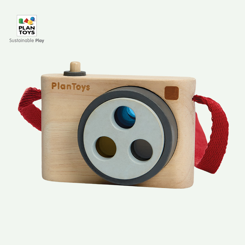 plantoys儿童照相机三色玩具宝宝木制可旋转镜头场景摆件礼物5450_虎窝淘
