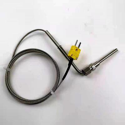 K型铠装热电偶注塑机温度传感器直角铠装热电偶带插头WRNK-5391