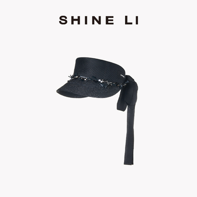 SHINE LI 李姗【ROBO幻想】珠饰蝴蝶结飘带空顶帽