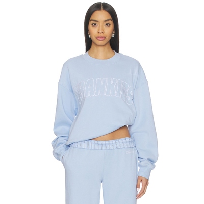 Frankies Bikinis TRAVEL DAY COTTON CREWNECK 套衫 Baby BlueRE