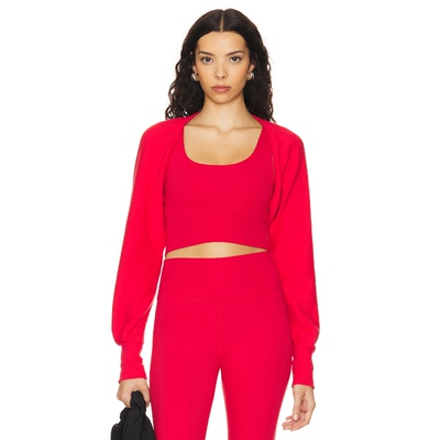 [春季新品]STRUT-THIS 短茄克衫开衫红色节日氛围感穿搭REVOLVE