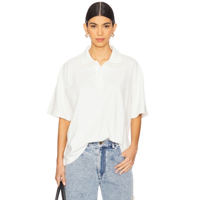 Tanner Fletcher POLO 衫 白色y2k辣妹风REVOLVE