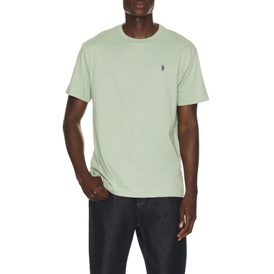Polo Ralph Lauren夏季新品浅绿上装圆领通勤风短袖T恤REVOLVE