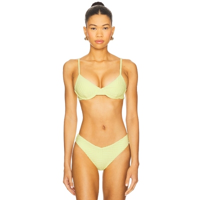 BEACH RIOT CAMILLA 比基尼文胸上装 柠檬色REVOLVE小