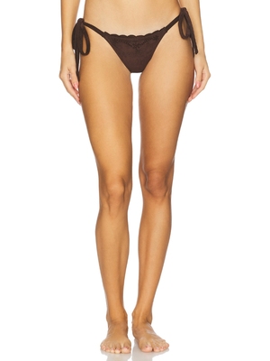 Frankies Bikinis MACKENZIE 臀侧系带内裤 revolve小众新款 棕色