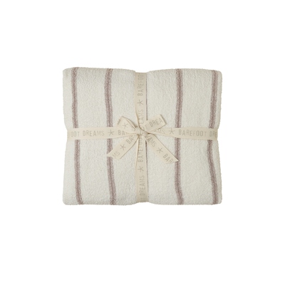Barefoot Dreams COZYCHIC PINSTRIPE BLANKET 毛毯 灰褐色REVOLV