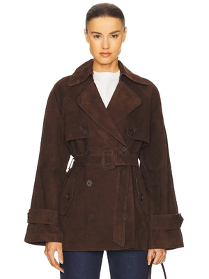L'Academie ELAE 夹克 revolve小众新款 巧克力色