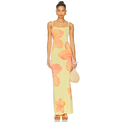 Lovers and Friends ABI 针织连衣裙保暖黄色REVOLVE小众新款