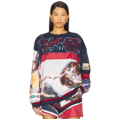 [春季新品]YLLW THE LABEL 运动衫藏青色运动复古风REVOLVE