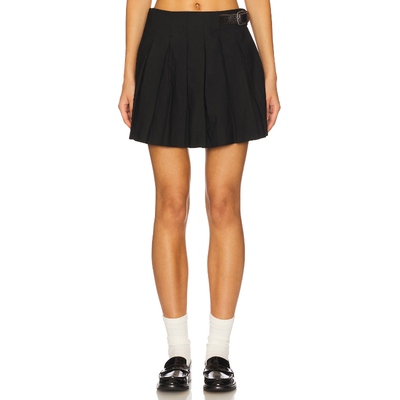 [春季新品]Sea ADELINE 腰系带迷你半身裙 黑色REVOLVE小众