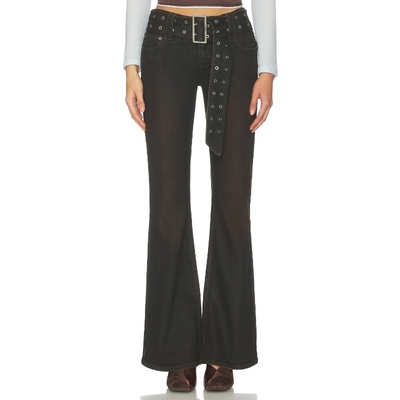 Ksubi SOHO LO BELTED FLARED 牛仔裤 棕色 美式复古风REVOLVE小