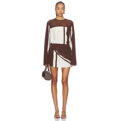 SIR. DESTINO 裙子 Brown,WhiteREVOLVE小众新款