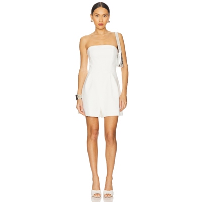 [冬季新品]Bardot Karoline Strapless Playsuit 白色REVOLVE小众