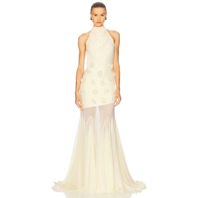 Deme by Gabriella挂脖露背性感连衣裙网纱鱼尾裙礼服REVOLVE