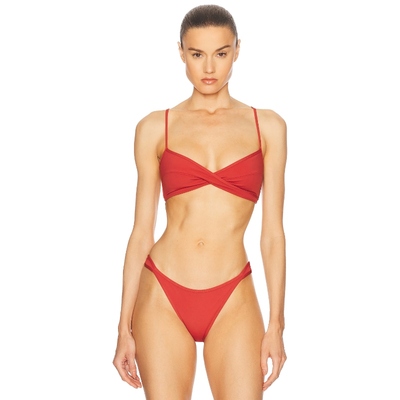 Tropic of C INFINITY 比基尼文胸上装 红色REVOLVE小众新款