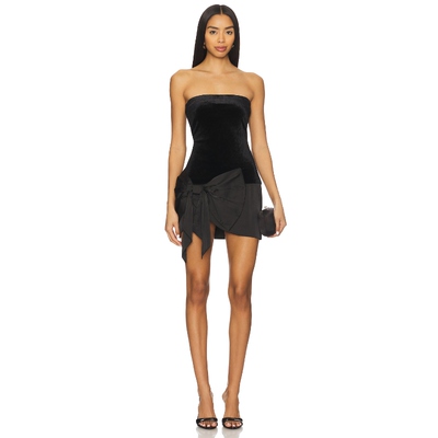 MORE TO COME ROSIE 裙子 黑色REVOLVE小众新款