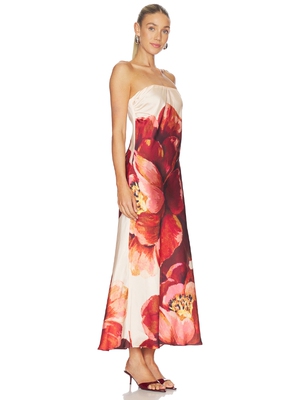 MISA Los Angeles CHERYL 裙子 revolve小众新款 红色