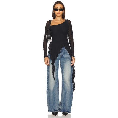 [冬季新品]AFRM DORIS 上装长袖上衣 黑色REVOLVE小众冬季保暖