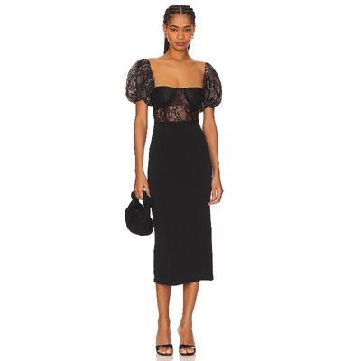 WeWoreWhat Underwire Corset Midi Lace Dressrevolve时尚小众新