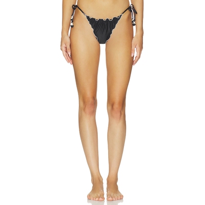 PQ Lettuce Edge Tie Side Bikini Bottom 26夏季新品 revolve小