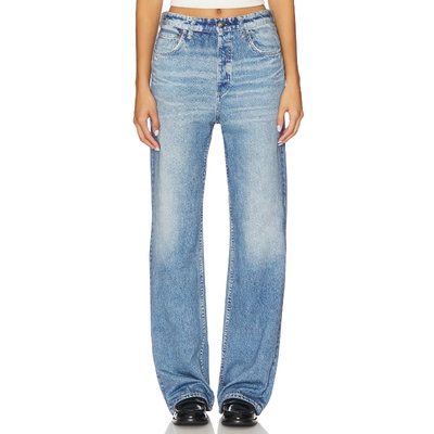 Rag & Bone MIRAMAR TERRY SHEA 直筒 蓝色 美式复古风REVOLVE小