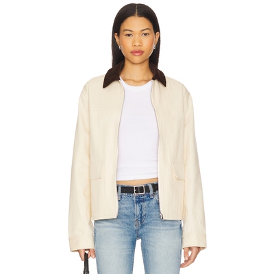 [秋冬新品] Lovers and Friends巴恩夹克米色短款翻领外套REVOLVE