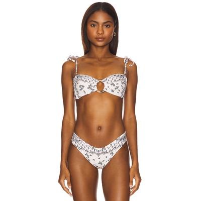 Montce Swim Tori Ties Bandeau Bikini 象牙白 2revolve小众新款