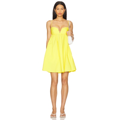 Susana Monaco DRESS 连衣裙 柠檬色REVOLVE小众新款
