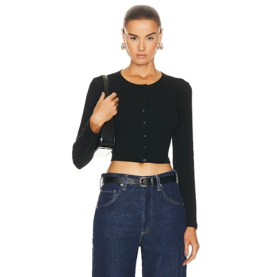 [春季新品]LESET简约风黑色短款针织开衫REVOLVE春季