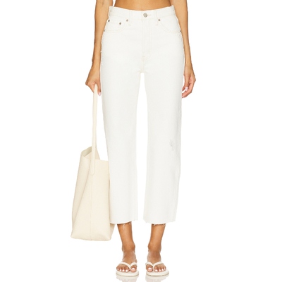 [春季新品]PISTOLA CASSIE简约风白色阔腿牛仔长裤REVOLVE