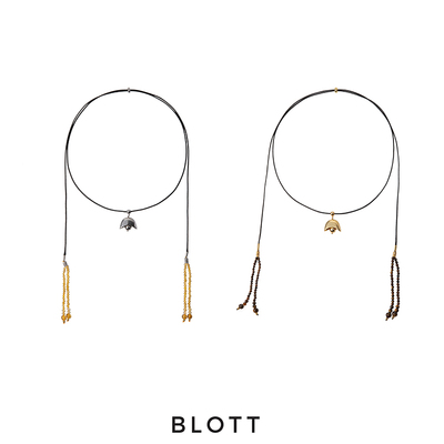 BLOTT 新年系列 蜡绳元宝铃铛吊坠黄水晶虎眼石流苏多种佩戴项链