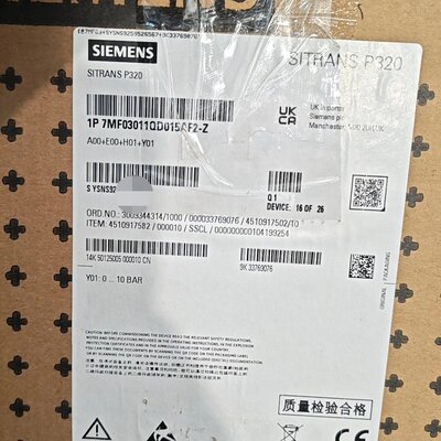 SITRANS P320压力变送器议价维修
