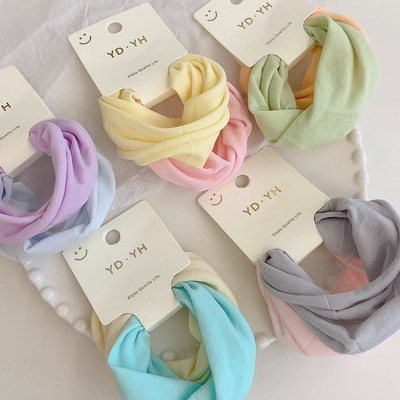 Raffia超柔软宽边高弹力发圈发绳无缝扎头耐用简约皮筋奶油纯色