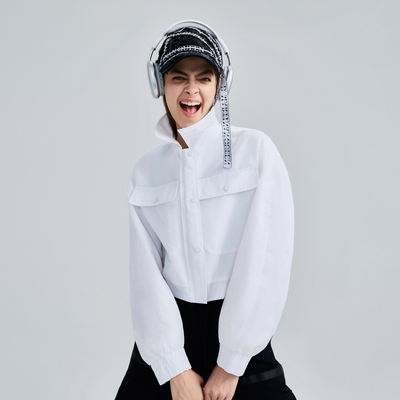 D.MARTINAQUEENNLY立领夹克外套