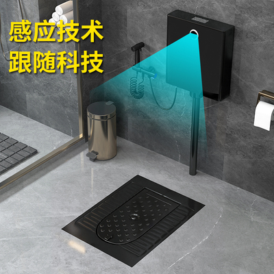 带盖板蹲便器家用蹲坑式翻盖式