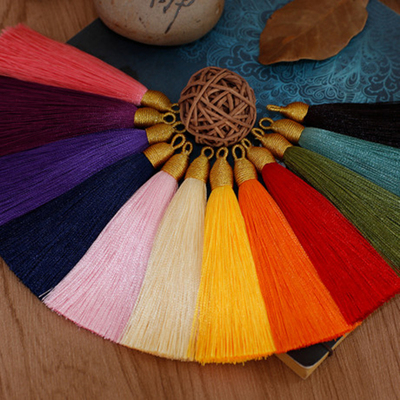 8cm拉圈金丝螺纹帽流苏书签吊穗diy香包香囊流苏扇穗书签挂饰配件