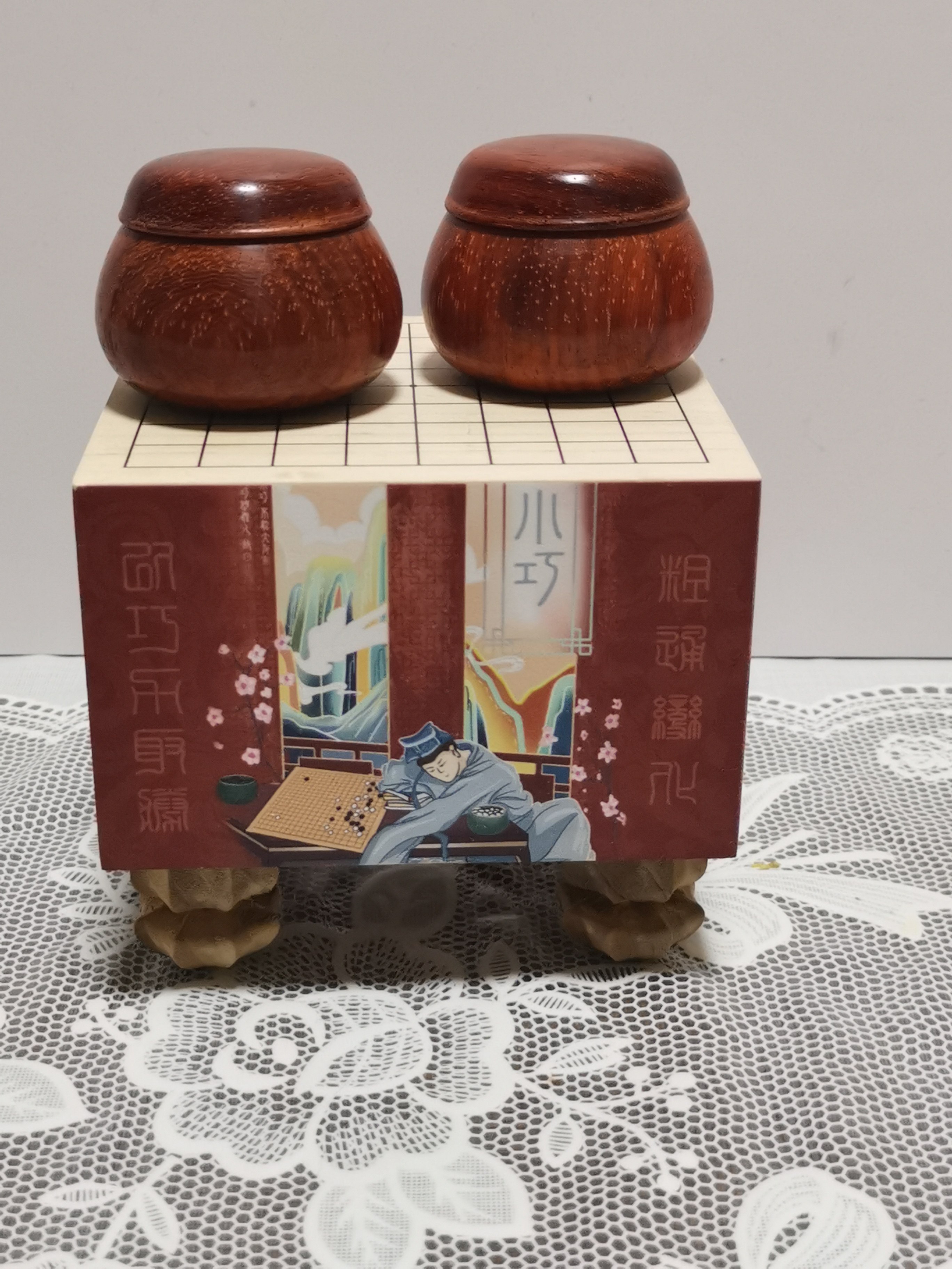 围棋本实木棋罐