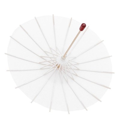 White Blank Chinese Paper Umbrella Parasol Kid Painting DIY
