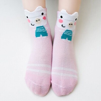 5 Ps Lovely Short Baby Socks for newborn Cotton Mesh sock