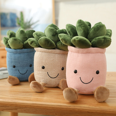Lifelike Tulip&Succulent Plants Plush Stuffed Decor Toys