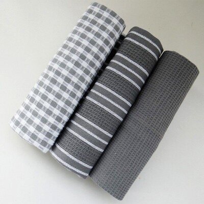 3pcs Kitchen Towels Classic  Natural Cotton Tea Towels跨境专