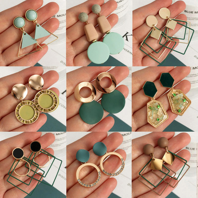 Korean Statement Earrings For Women 2024 Fashion Vintage