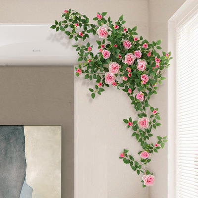 Simulation Rose Vine Living Room Indoor Balcony Air Conditio