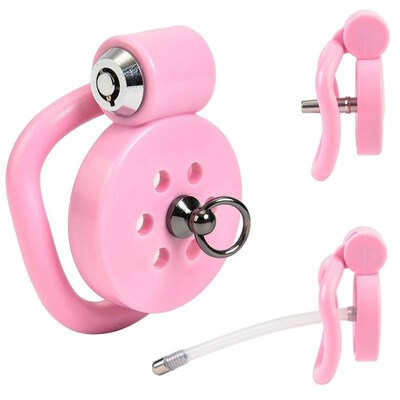 Pink Male Penis Chastity Cage SDet Small Bird Chastity Cage