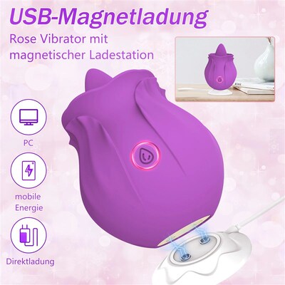 Rose Sucking Vibrator  Speed Vibrating Clit Sucker Vagina