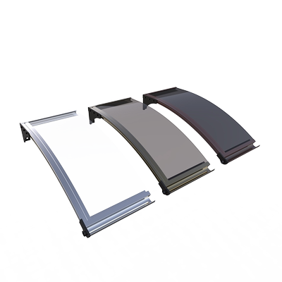 LED带灯水槽天沟欧固雨棚