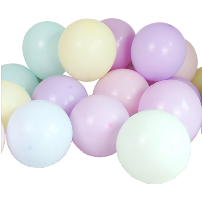 玛卡龙色糖果色气球生日装饰