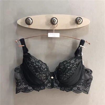 黛-高端Florale大胸显小钢圈蕾丝内衣文胸-16-8678