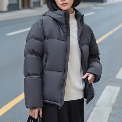 阿迪达斯女装2025新款舒适防风保暖运动休闲连帽羽绒服外套JV6192